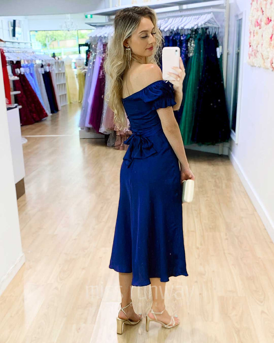 Masie Midi Dress - Navy | Miss Runway Boutique